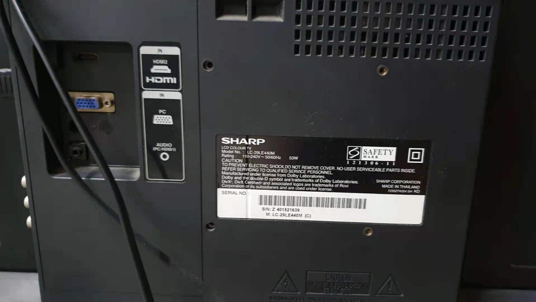 Sharp LCD color TV 29", TV & Home Appliances, TV & Entertainment, TV on ...