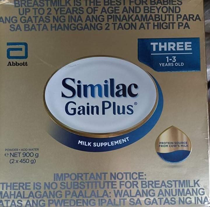 SIMILAC GAIN THREE 900 GRAMS, Babies & Kids, Nursing & Feeding ...