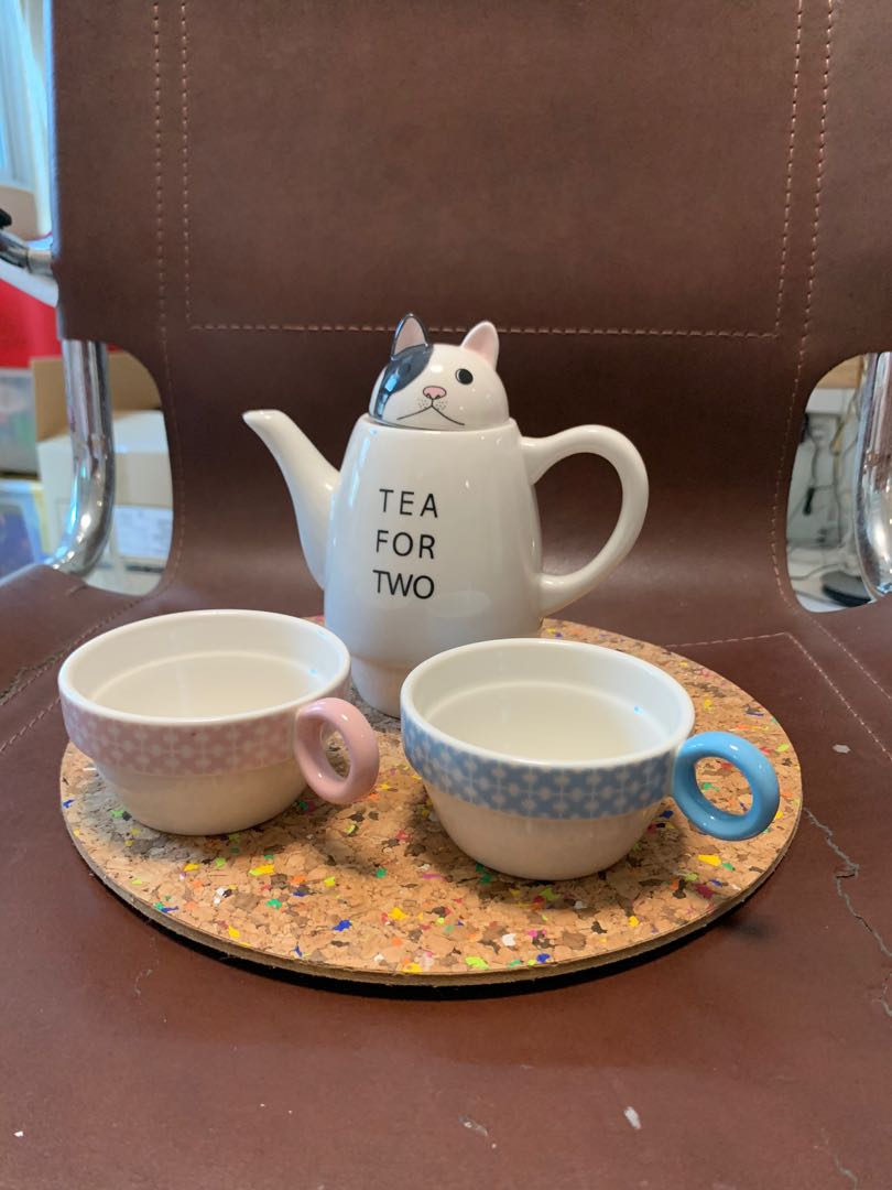 Tea set - Cute Cat theme, Furniture & Home Living, Kitchenware ...