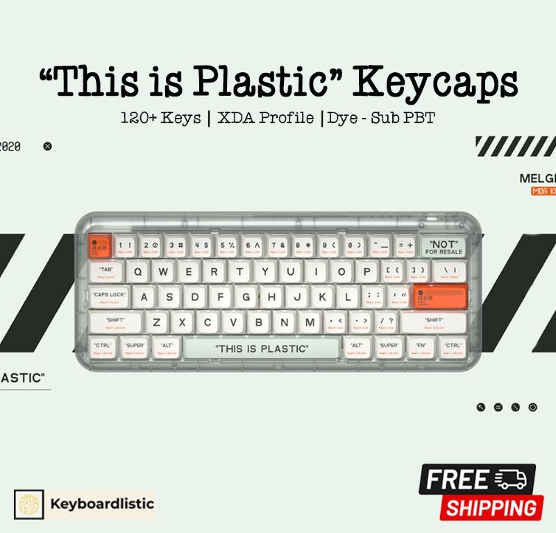 "This is Plastic" Theme Keycaps | XDA Profile | Dye - Sub PBT, Computers & Tech, Parts ...