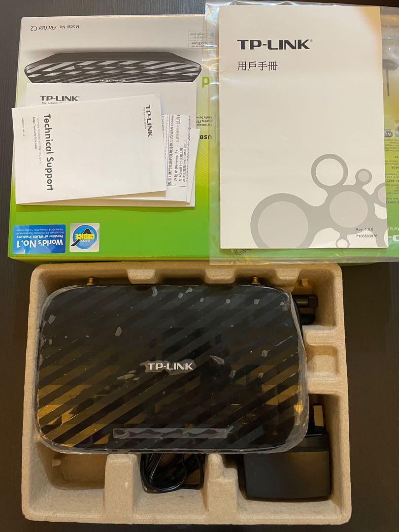 TP-LINK 無線雙頻Gigabit路由器 Wireless Router Model: Archer C2 AC750, 電腦＆科技 ...