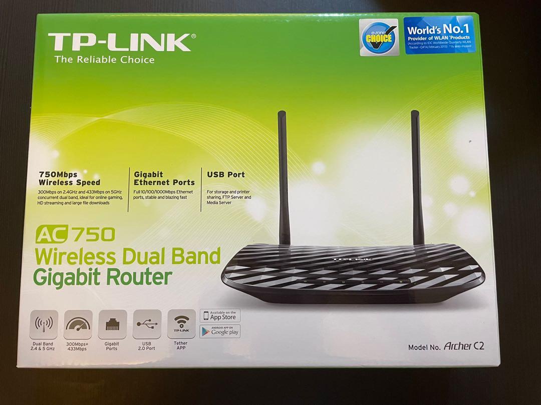 TP-LINK 無線雙頻Gigabit路由器 Wireless Router Model: Archer C2 AC750, 電腦＆科技 ...