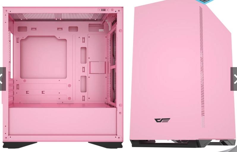 [USED] DarkFlash Pink PC Case with 3x Tecware Orbis F1 Fan + Hub ...