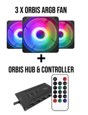 [USED] DarkFlash Pink PC Case with 3x Tecware Orbis F1 Fan + Hub ...