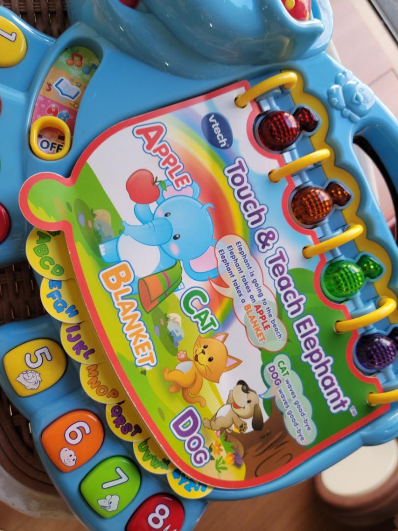 【請看產品描述】Vtech Touch & Teach Elephant, 兒童＆孕婦用品, 嬰兒玩具 - Carousell