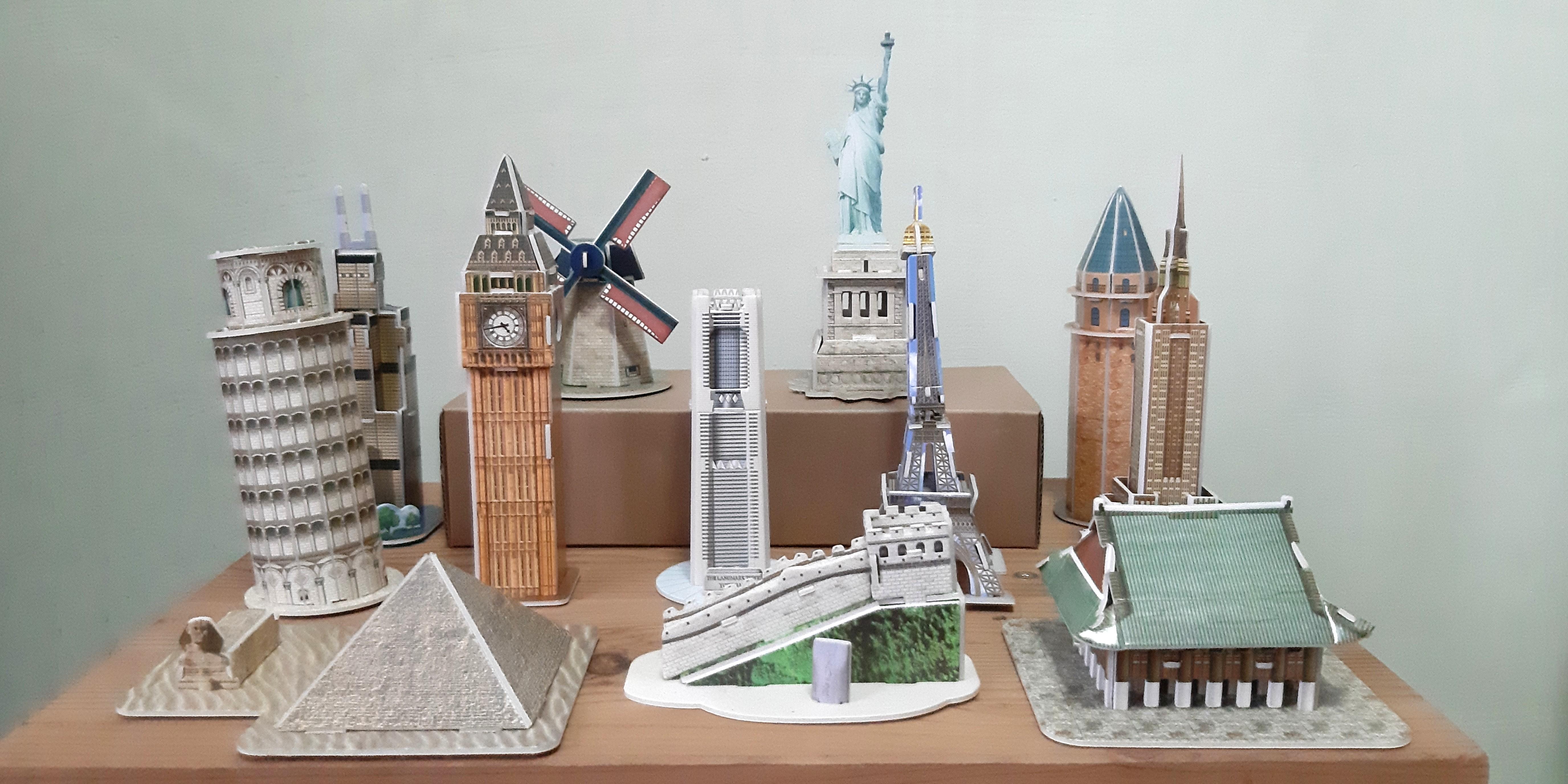(Weekend Sale) World Landmarks Cardboard Puzzles (Mini), Hobbies & Toys ...