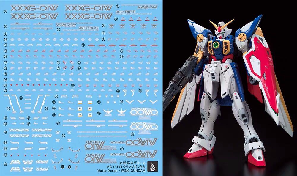 [Yan] RG Wing Gundam TV Version Waterslide Decal 1/144 Ghost Custom ...