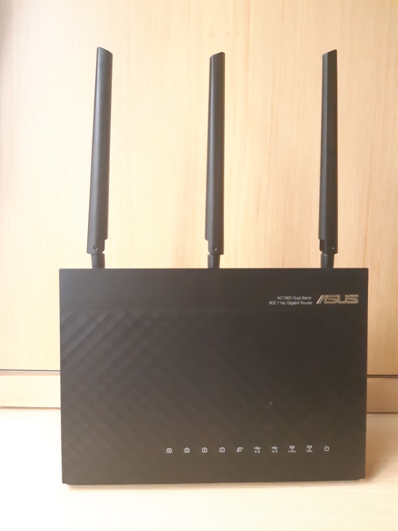 華碩 ASUS 雙頻無線 AC1900 Gigabit 路由器 RT-AC68U Dual Band 3x3 Wireless-AC 1900 Gigabit Router 香港原裝正版正貨 ...