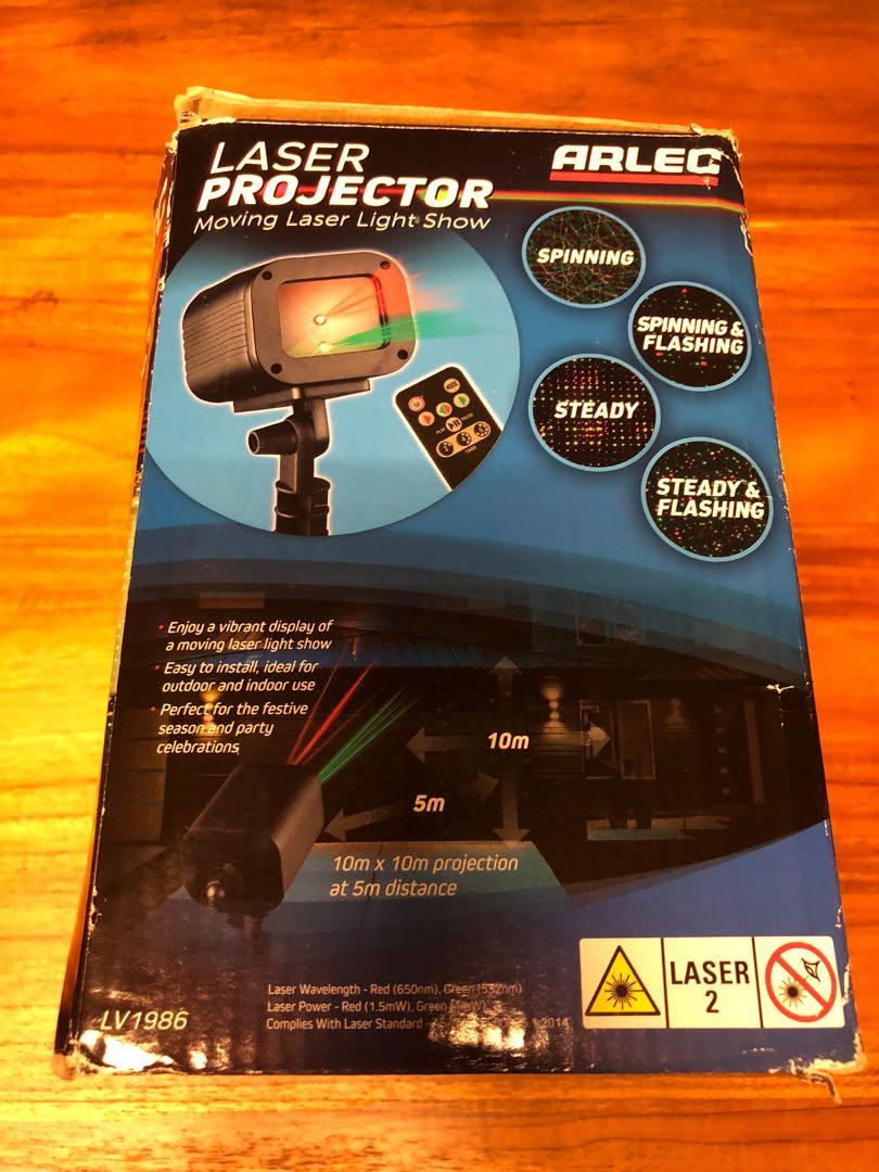 FREE Laser projector Arlec light in green red LV 1986, TV & Home ...
