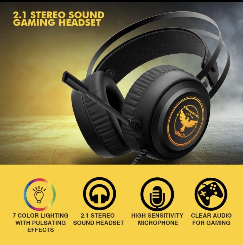 Armageddon headphone RGB multi colour, Audio, Headphones & Headsets on ...