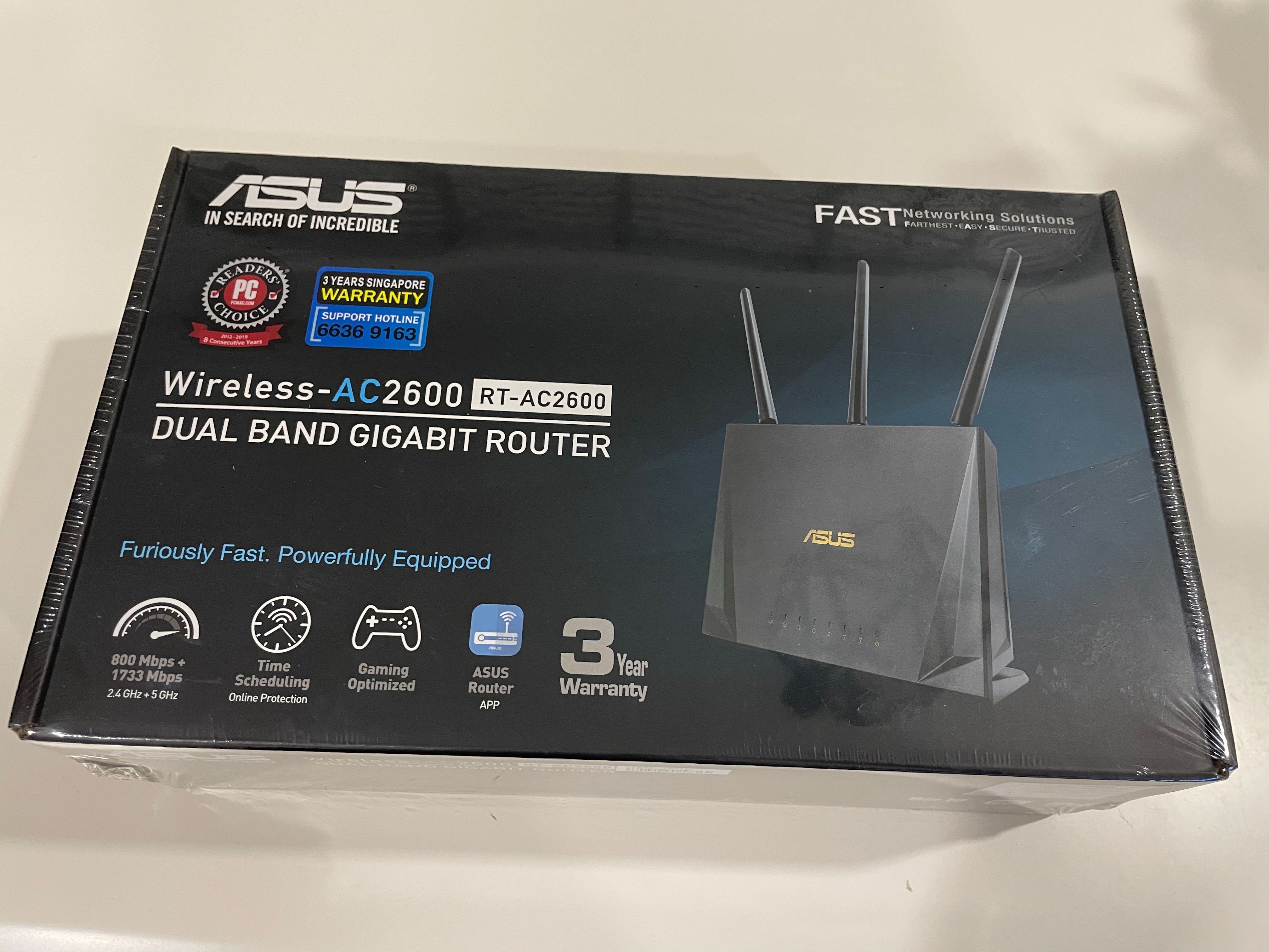 Asus wireless AC-2600 Dual Band Gigabit router, Computers & Tech, Parts ...