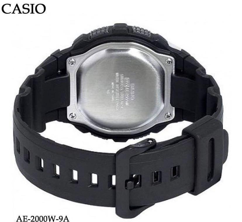 Casio AE-2000W-9A Digital Quartz AE2000W-9A Illuminator AE2000 Brand ...