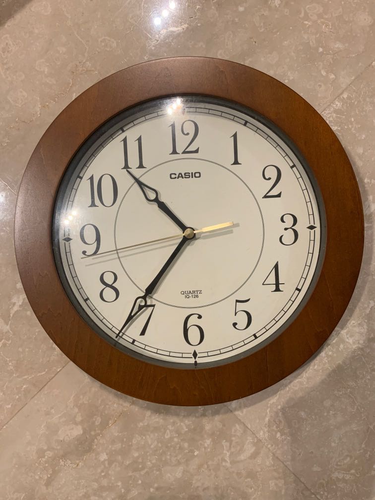 Casio wall clock, Furniture & Home Living, Home Decor, Clocks on Carousell