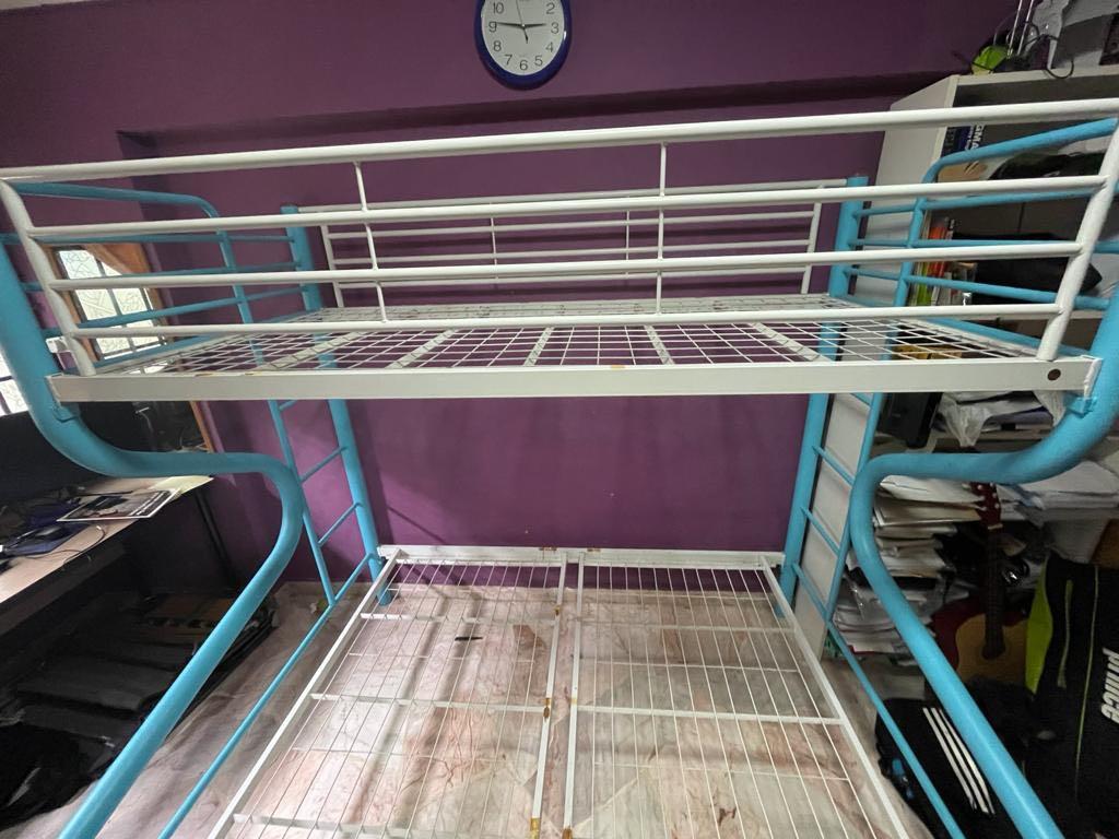 Double Decker Bed Frame, Furniture & Home Living, Furniture, Bed Frames ...