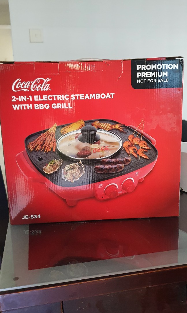 Electric Steamboat with BBQ Grill set, Furniture & Home Living ...