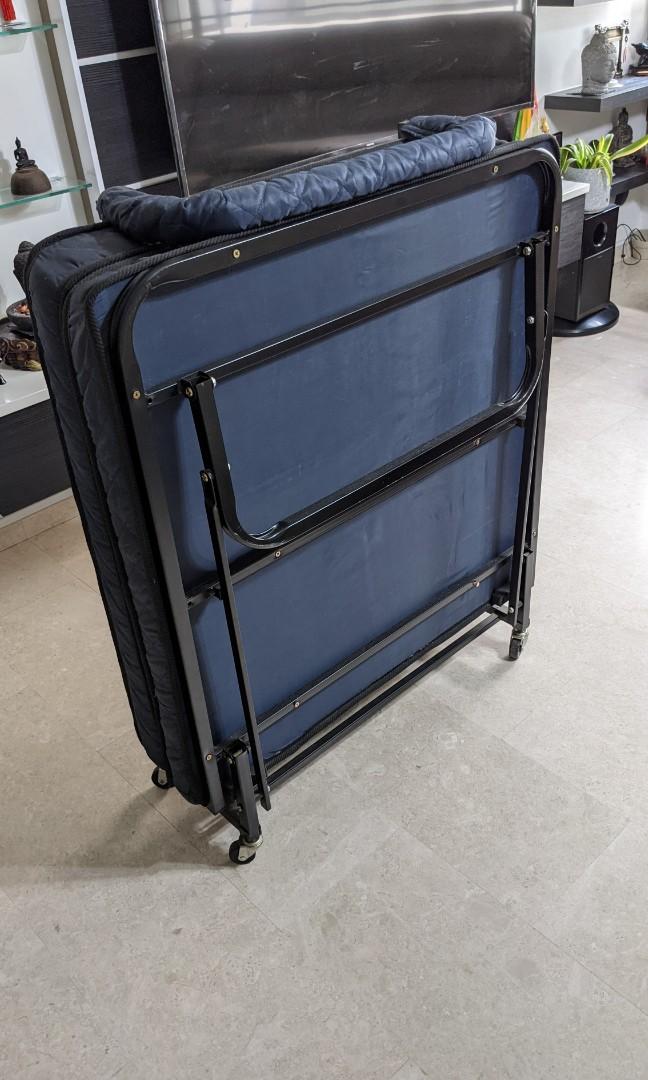 Foldable and movable cot, Furniture & Home Living, Furniture, Bed ...
