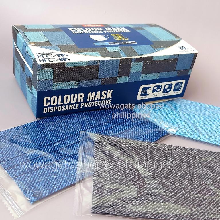 GOVEK ASTM Level 3 Disposable Protective Face Mask - Denim 30pcs ...