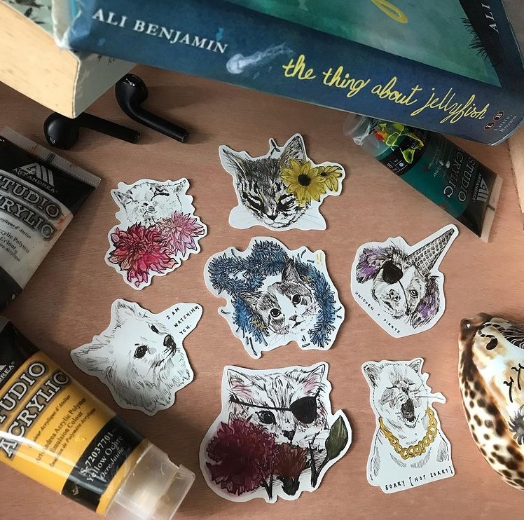 handmade cat and dog bujo stickers!, Hobbies & Toys, Stationery & Craft ...