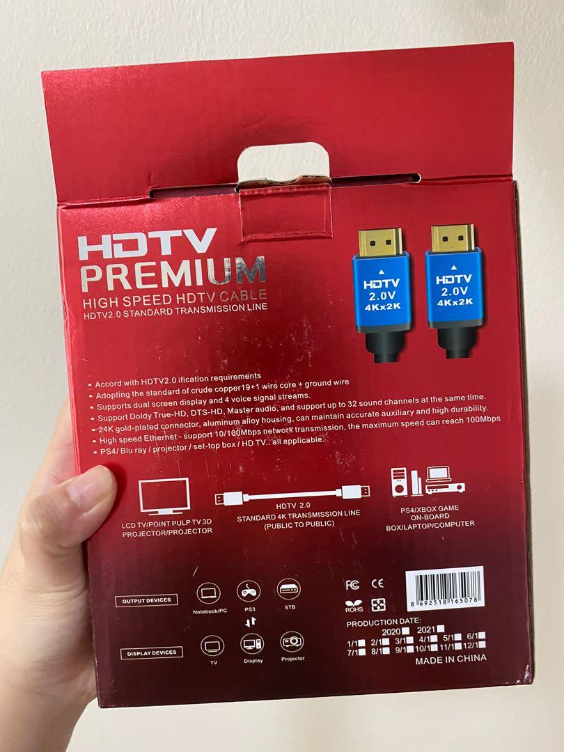 HDMI to HDMI HDTV 2.0V 4Kx2K high speed cable 24K gold plated connector ...