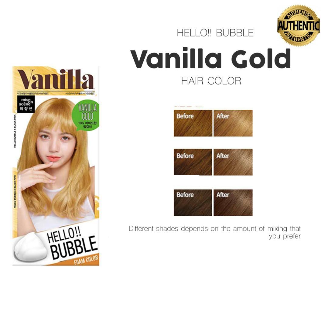 Hello Bubble Permanent Hair Color (Vanilla Gold), Beauty & Personal ...