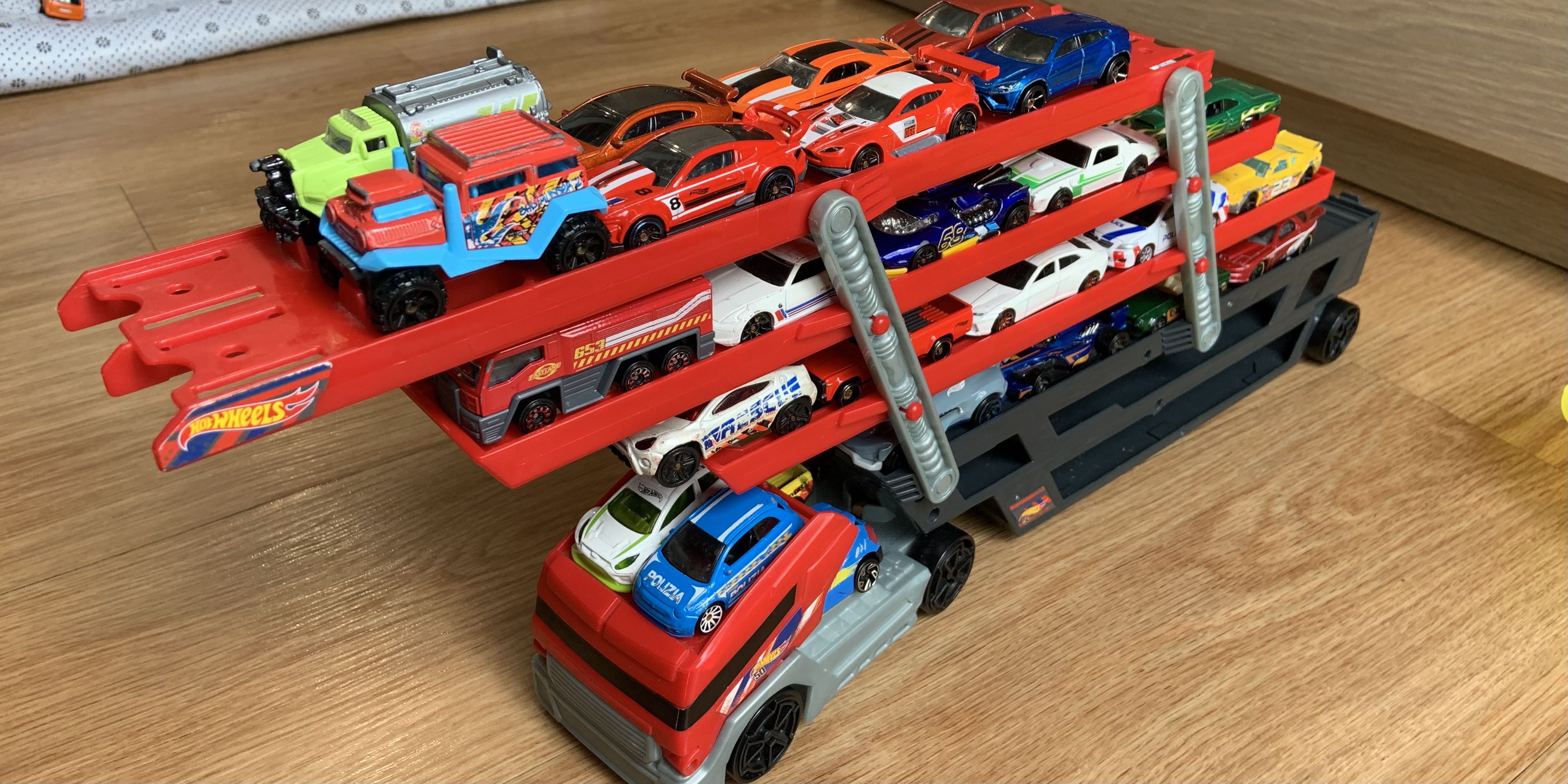 Hot wheels truck and collector boxes with hot wheels cars, Hobbies ...