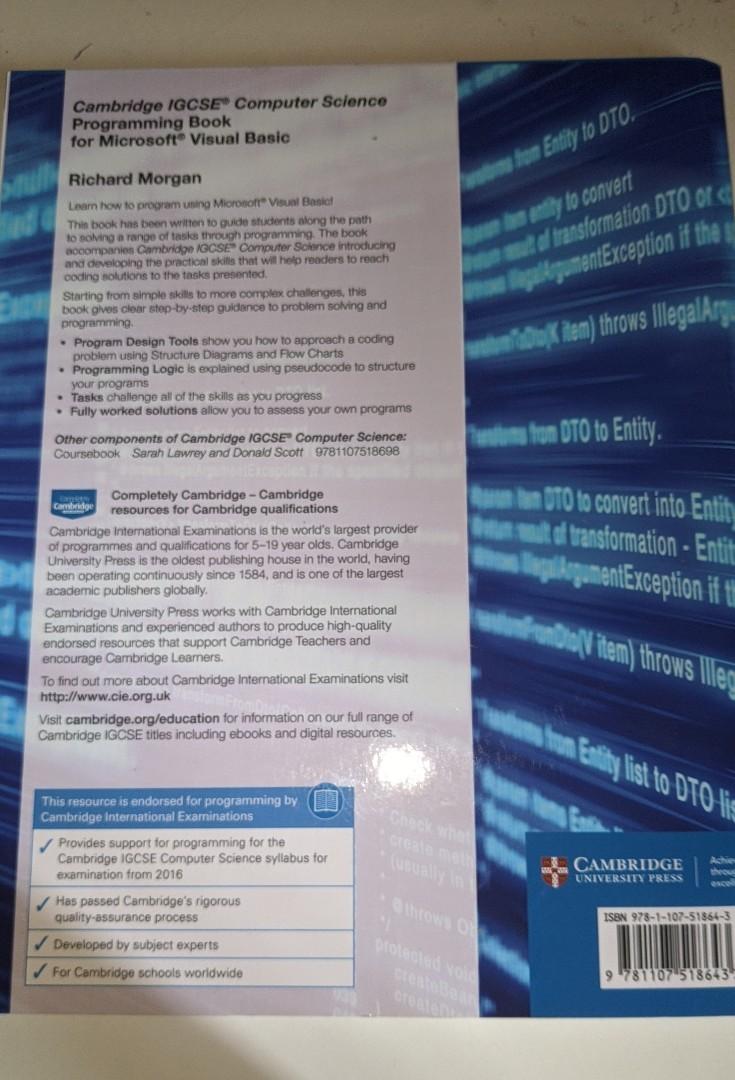 IGCSE Computer Science Visual Basic Programming book, Hobbies & Toys ...