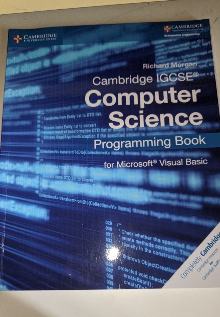 Igcse Computer Science Visual Basic Programming Book Hobbies And Toys Books And Magazines