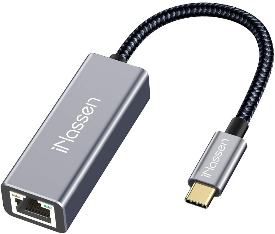 iNassen USB-C to Ethernet Adapter,Type C Gigabit Lan RJ45 Thunderbolt 3 ...