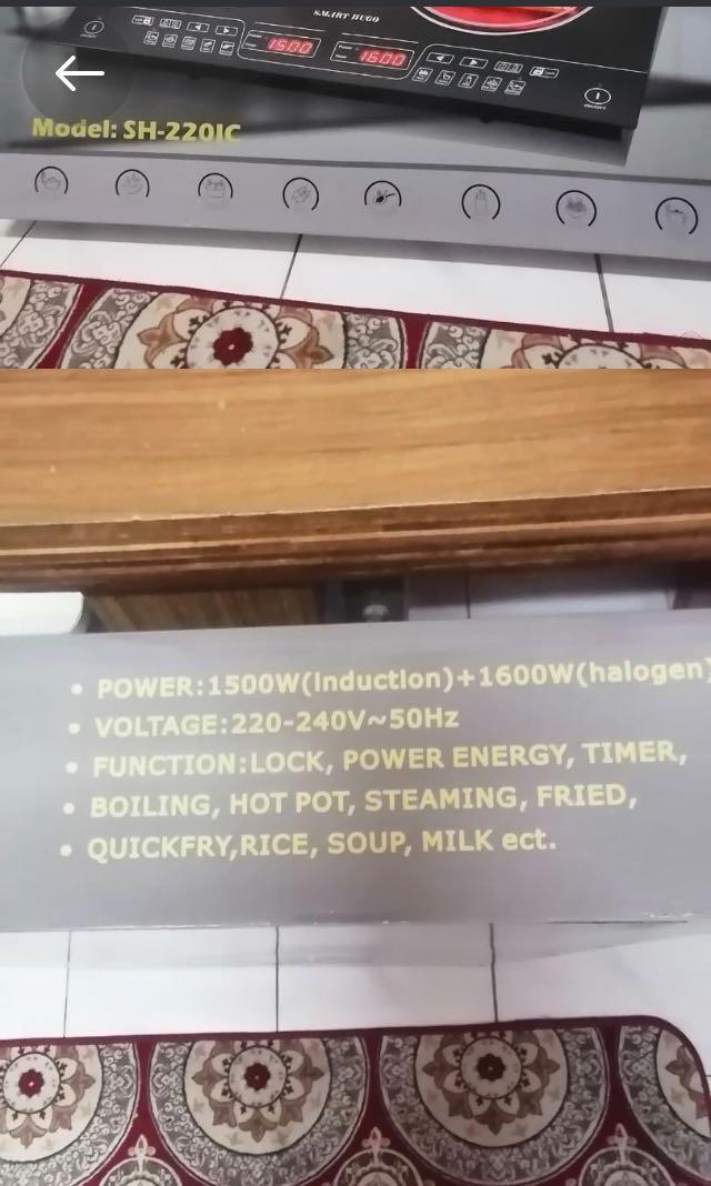 Induction Halogen Cooker 2 burner, TV & Home Appliances, Kitchen ...