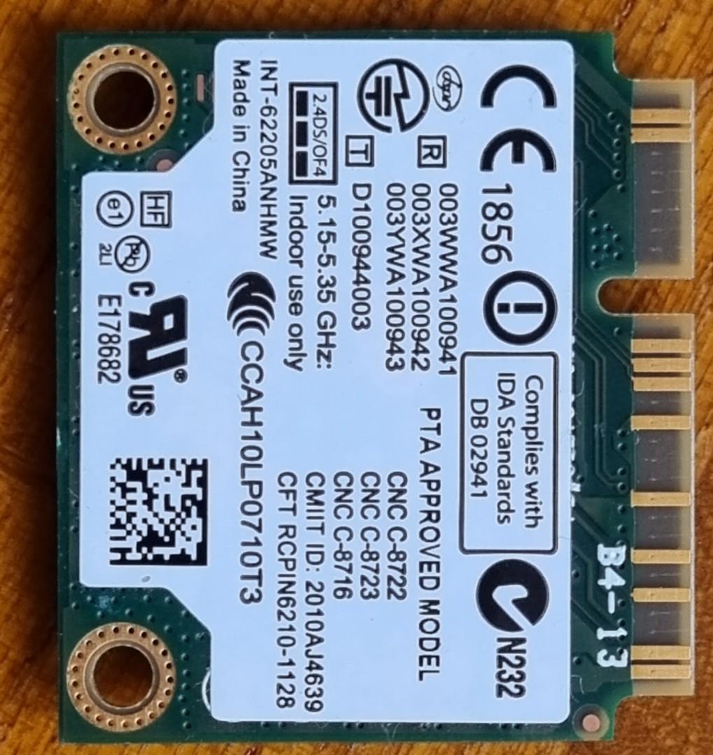 Intel centrino advanced N 6205 wifi card, Computers & Tech, Parts ...