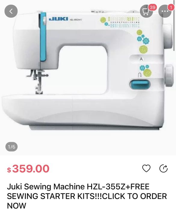 Juki Sewing Machine (Beginner Friendly), Hobbies & Toys, Stationery ...