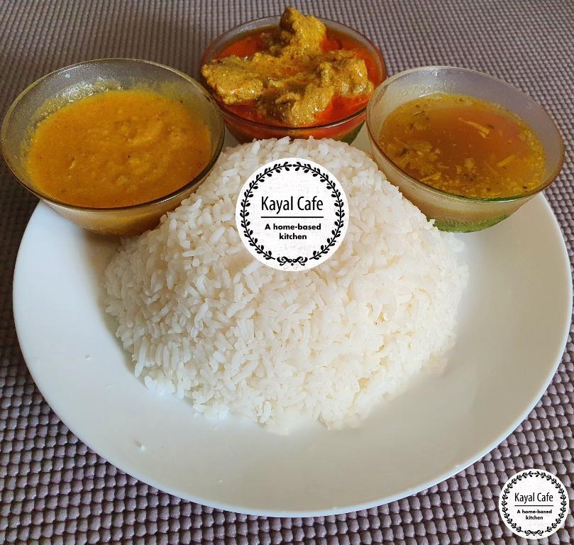 Special Lamb Curry, Dal Fry, Rasam with White Rice - Homemade - Halal ...