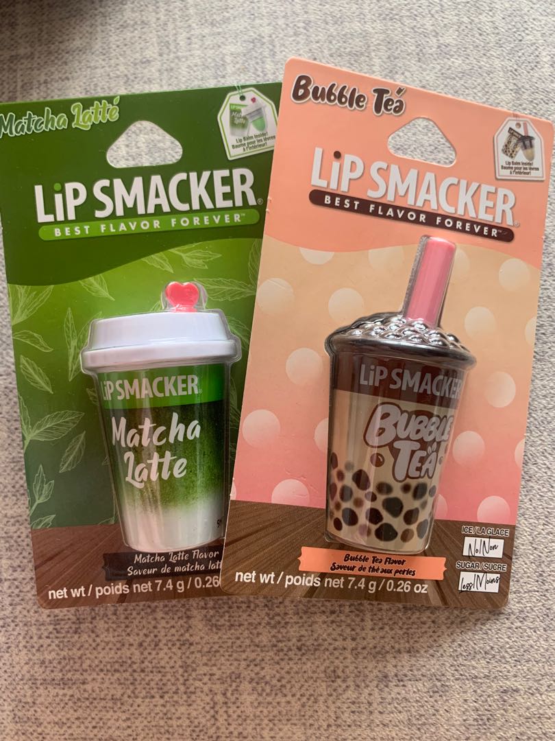 LIP SMACKER Beverage Matcha & bubble tea Flavour Flavour Lip Balm 7.4g, Beauty & Personal Care ...