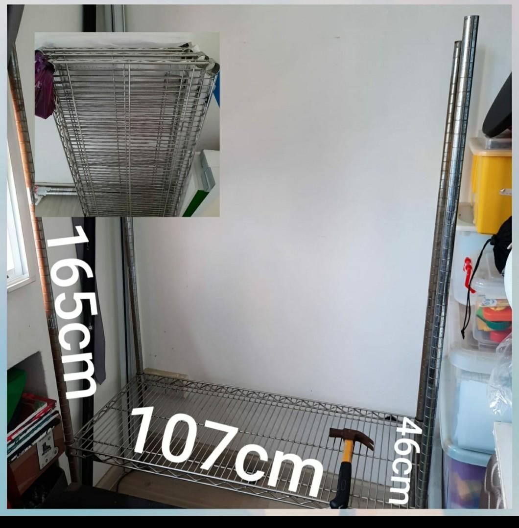 Metal rack (a bit rusty), Furniture & Home Living, Furniture, Shelves ...
