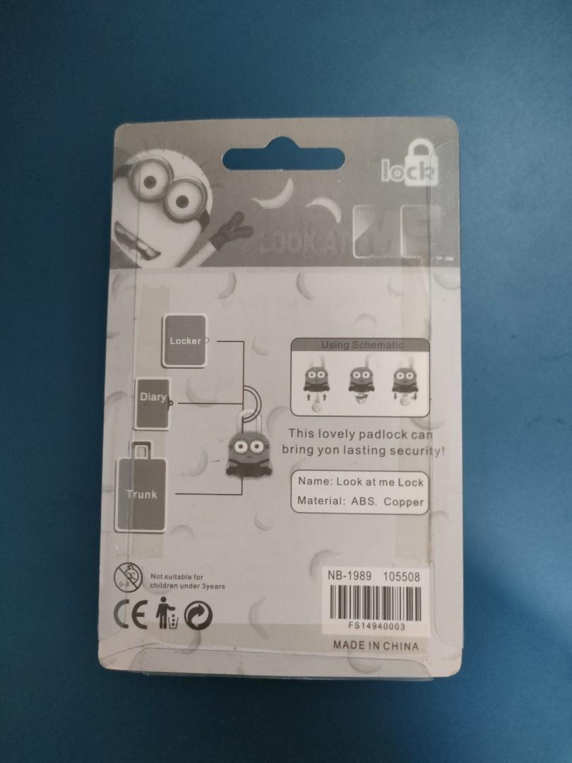 Minion padlock, Furniture & Home Living, Security & Locks, Locks, Doors ...