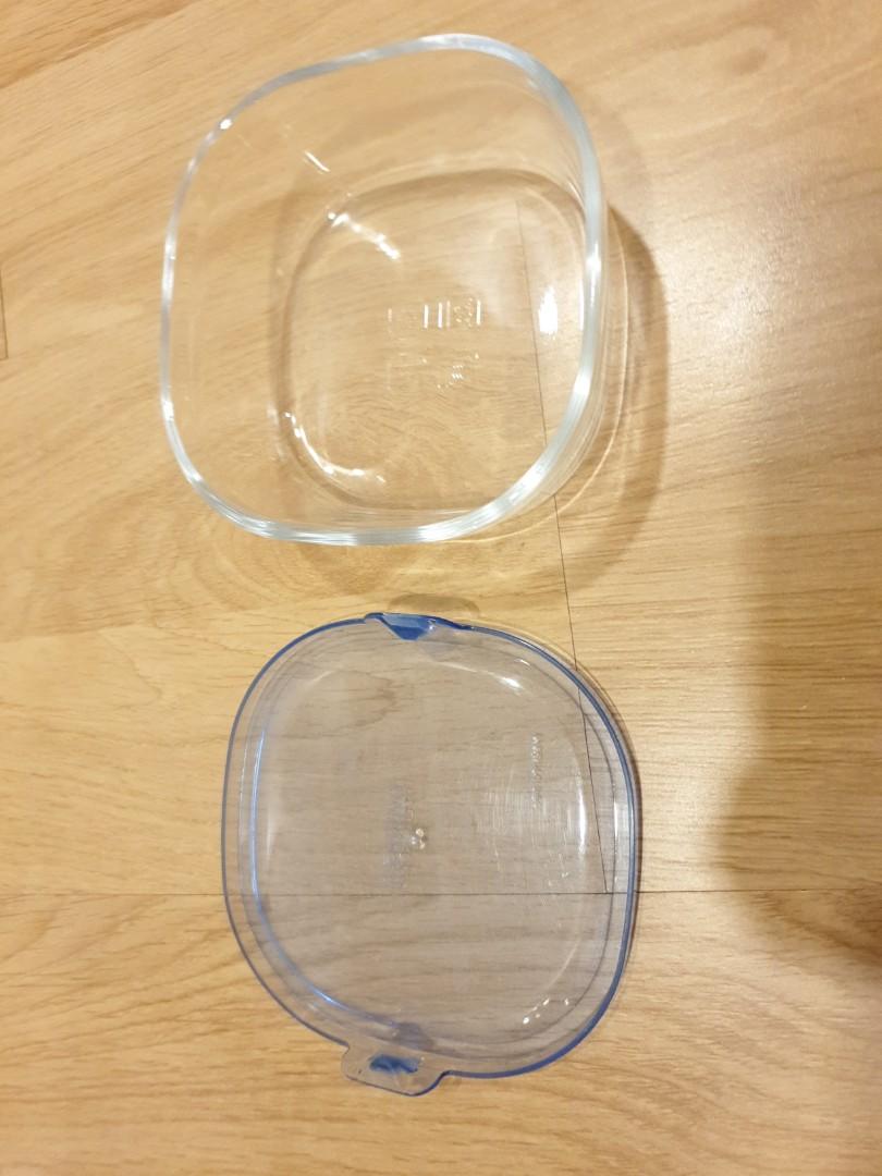 Miniso glass container (small), Furniture & Home Living, Kitchenware ...