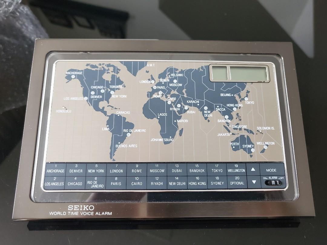 (NEW) Seiko World Clock (Table), Everything Else on Carousell