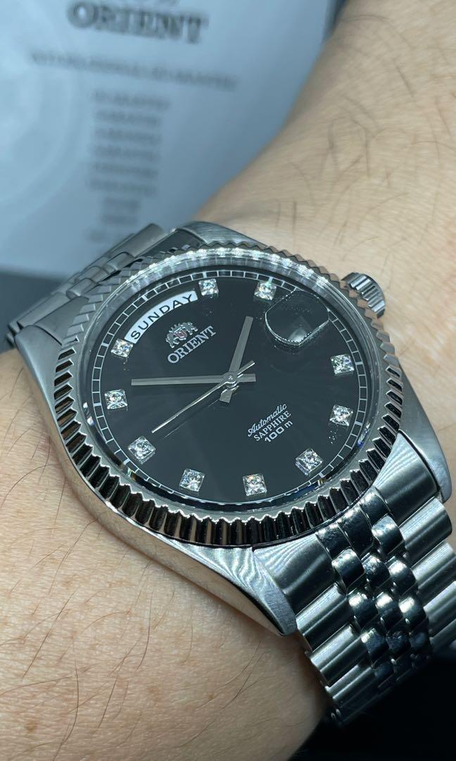Orient President day date diamond, Luxury, Watches on Carousell