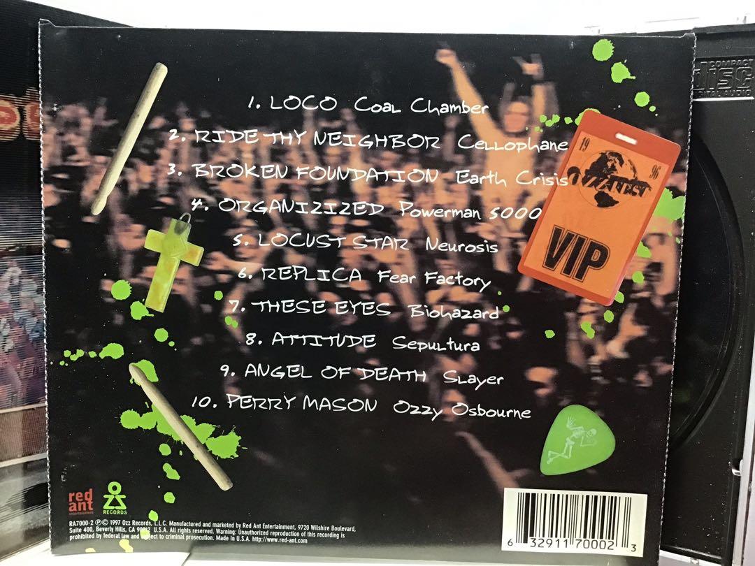 CD Ozzfest Live - Ozzy Osbourne Neurosis Coal Chamber Sepultura OOP ...