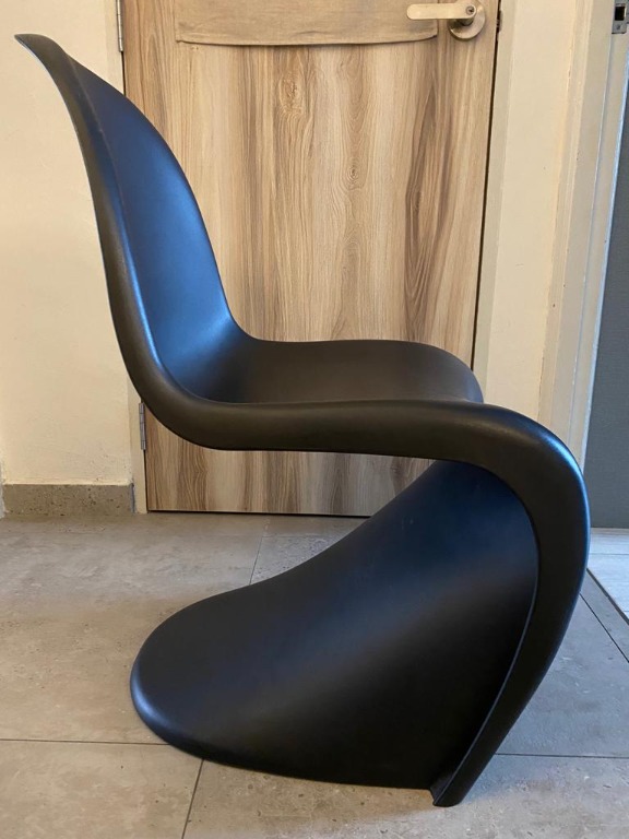 Original Vitra Pantone Chair - Matte Black, Furniture & Home Living ...