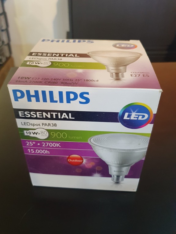 Philips Essential LED 10-80W PAR38 827 25D, Furniture & Home Living ...