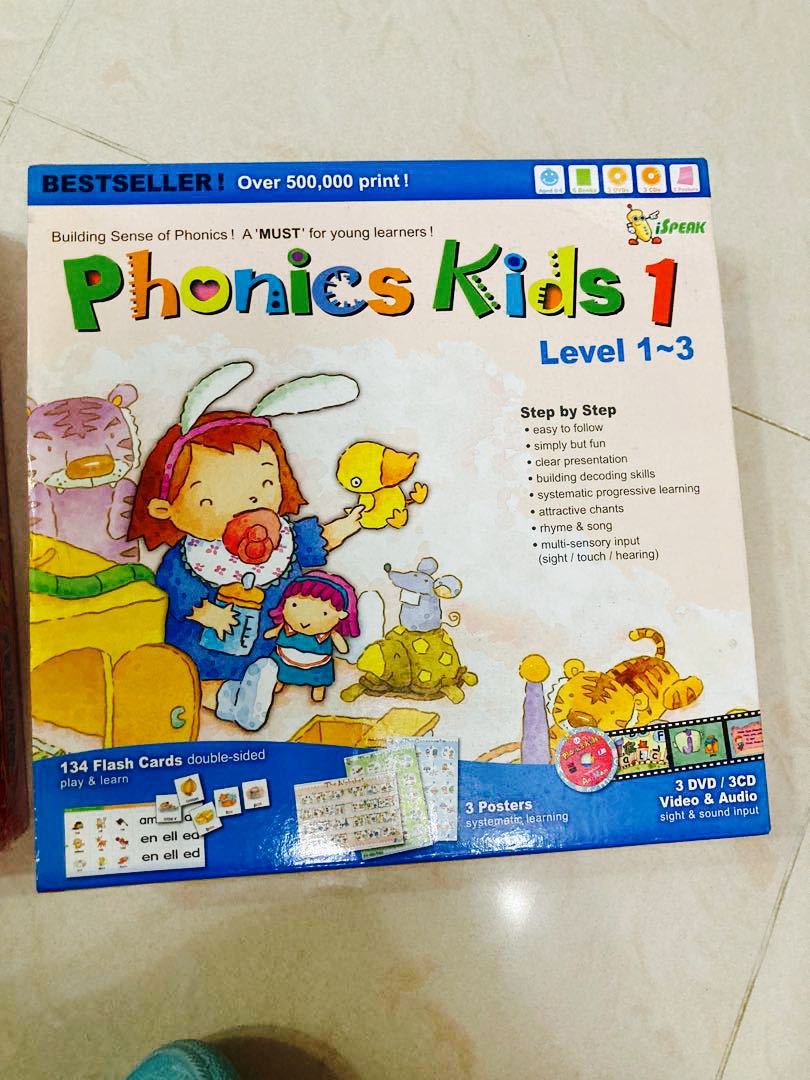 Phonics Kids 1 (level1-3) 連CD DVD 認字卡, 興趣及遊戲, 書本 & 文具, 兒童書籍 - Carousell