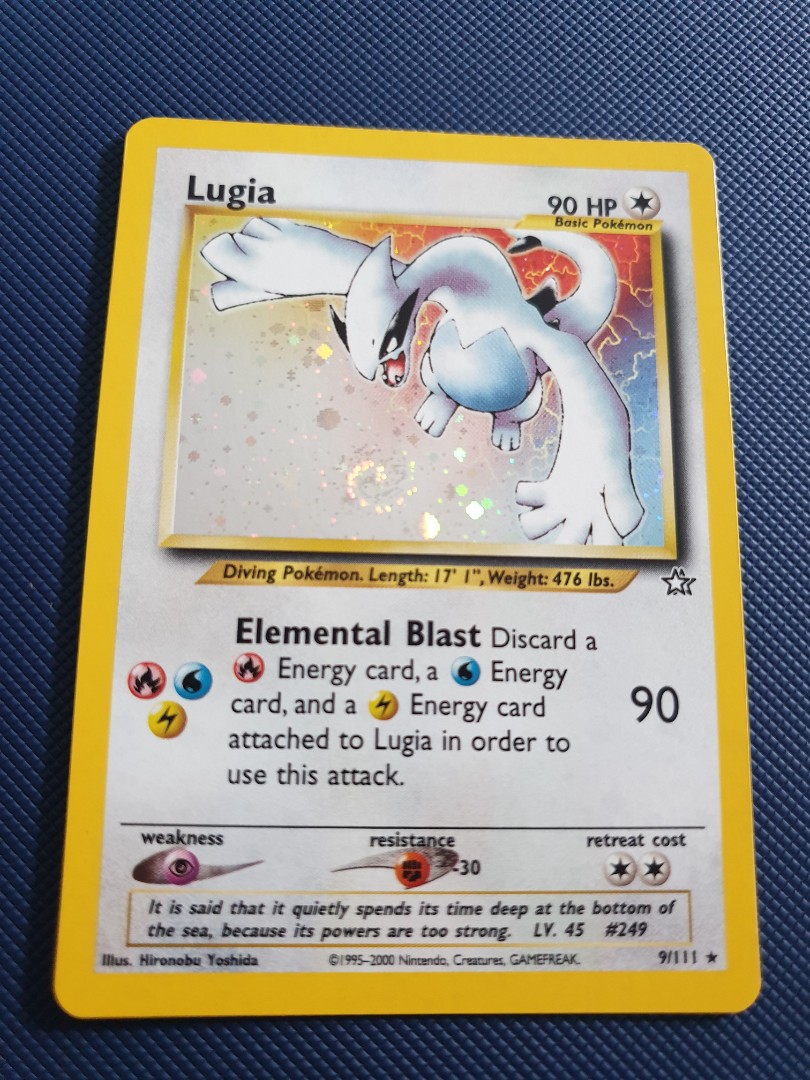 Pokémon Neo Lugia SWIRL pokemon, Hobbies & Toys, Toys & Games on Carousell
