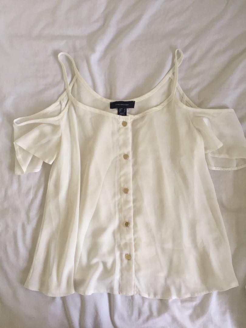 PRIMARK White Off Shoulder Top, Women's Fashion, Tops, Sleeveless on ...