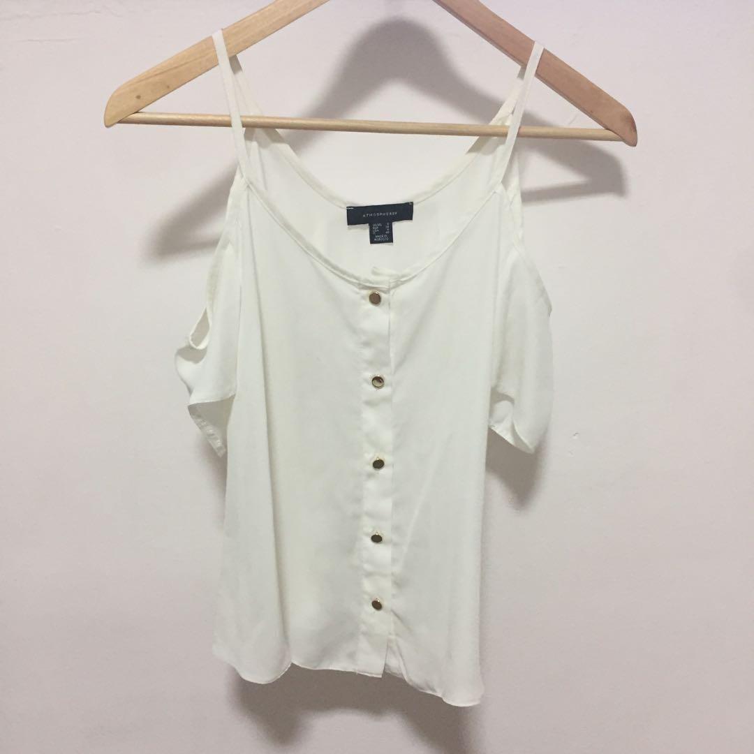 PRIMARK White Off Shoulder Top, Women's Fashion, Tops, Sleeveless on ...