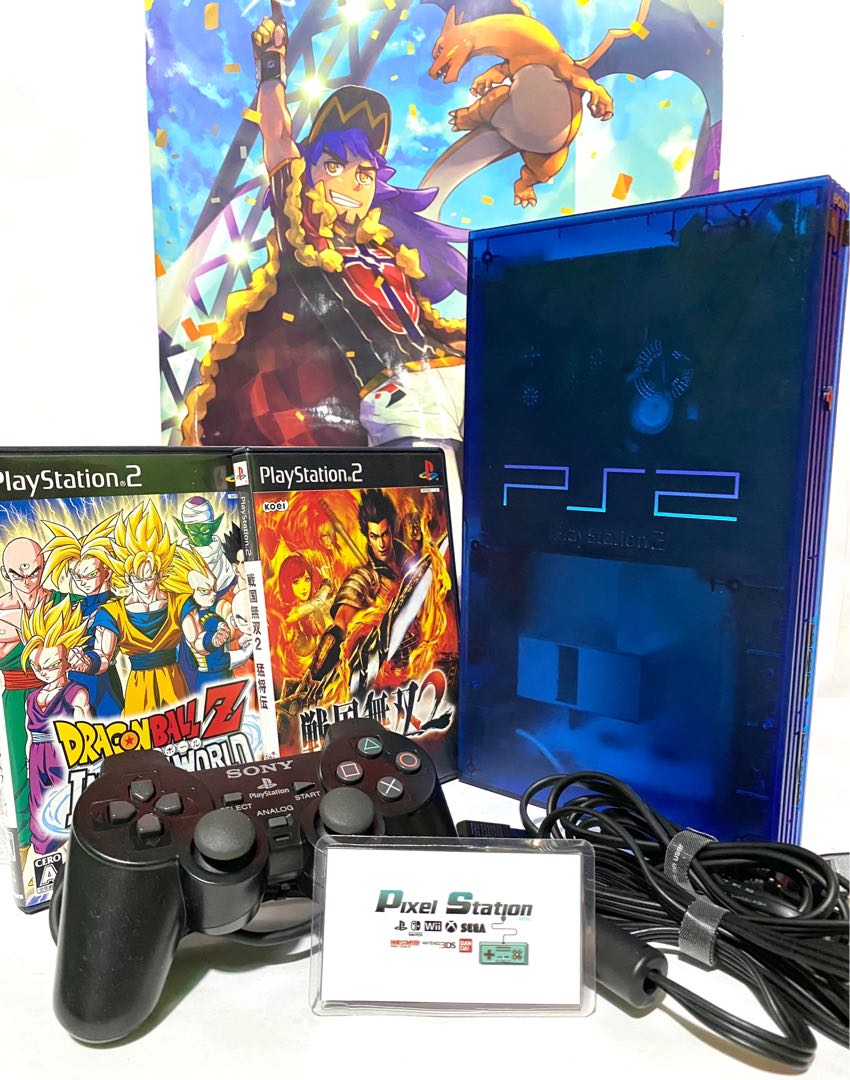 Ps2 Ocean Blue, Video Gaming, Video Game Consoles, PlayStation on Carousell