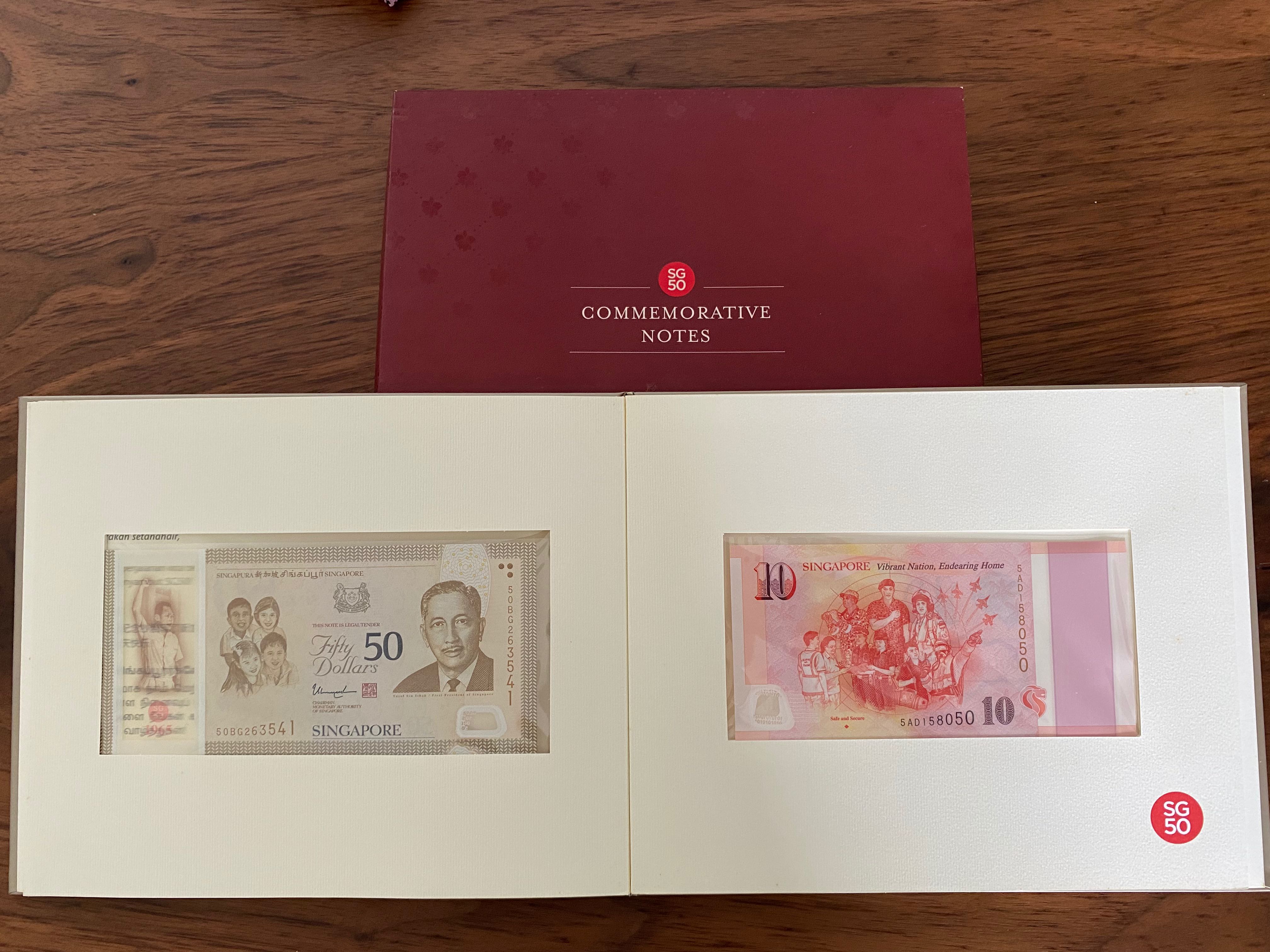SG50 Commemorative Notes, Hobbies & Toys, Memorabilia & Collectibles ...