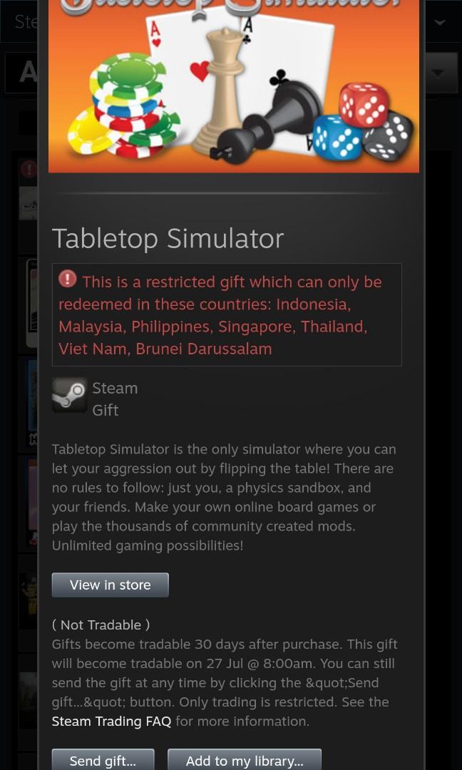 Table Top Simulator, Video Gaming, Video Games, Others on Carousell