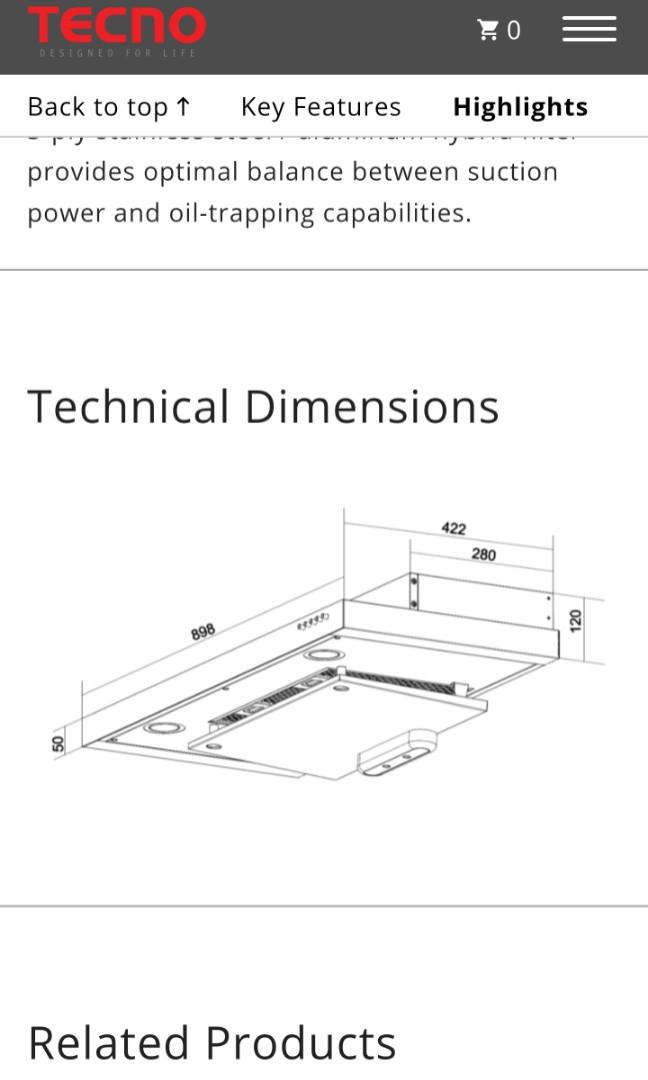 techno cooker hood, TV & Home Appliances, Kitchen Appliances, Hobs ...