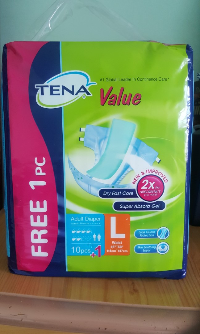 Tena Value Adult Diaper, Health & Nutrition, Assistive & Rehabilatory Aids, Adult Incontinence ...